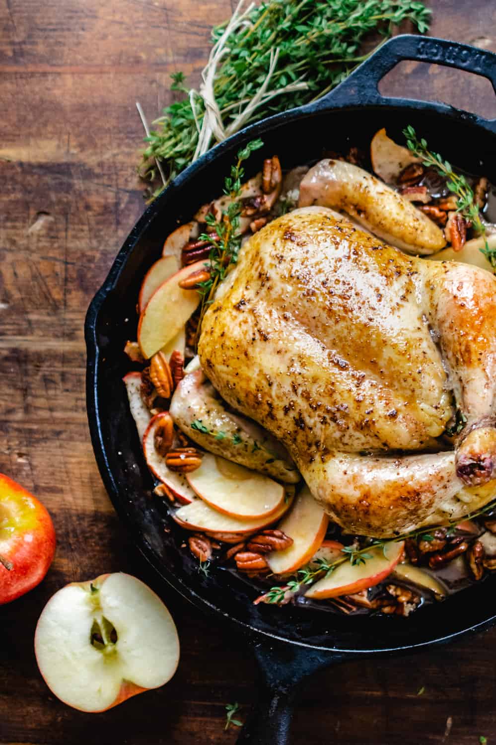 Roast Chicken with Apples | The Frozen Biscuit
