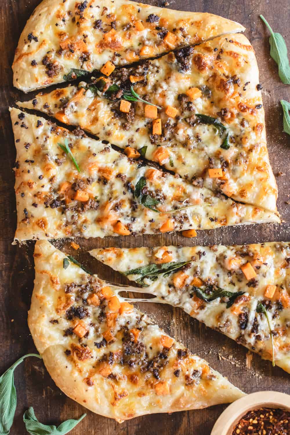 Fall Pizza with Sausage and Sweet Potato - The Frozen Biscuit